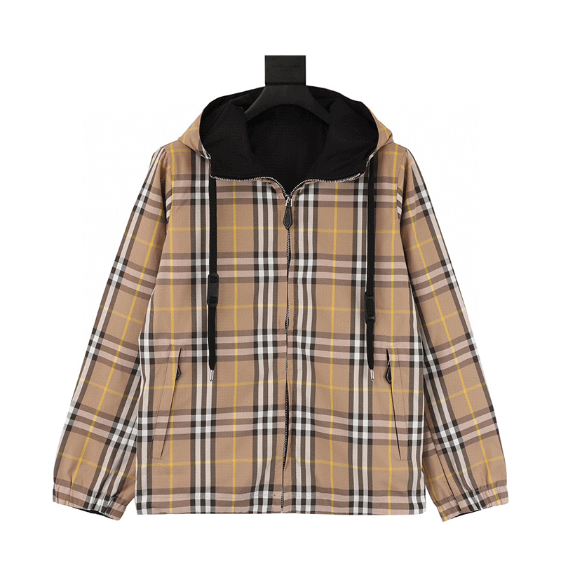 New Plaid Double-Sided Zipper Coat for Men and Women – 我的商店